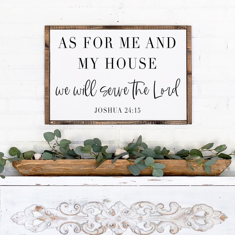 As for Me and My House Sign - Etsy