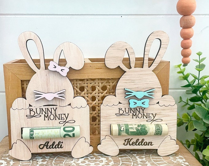 Easter Bunny Money Holder, Bunny Money Holder, Easter Basket, Easter ...