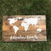 Adventure Awaits Wooden Map Sign World Map Sign Rustic Map | Etsy