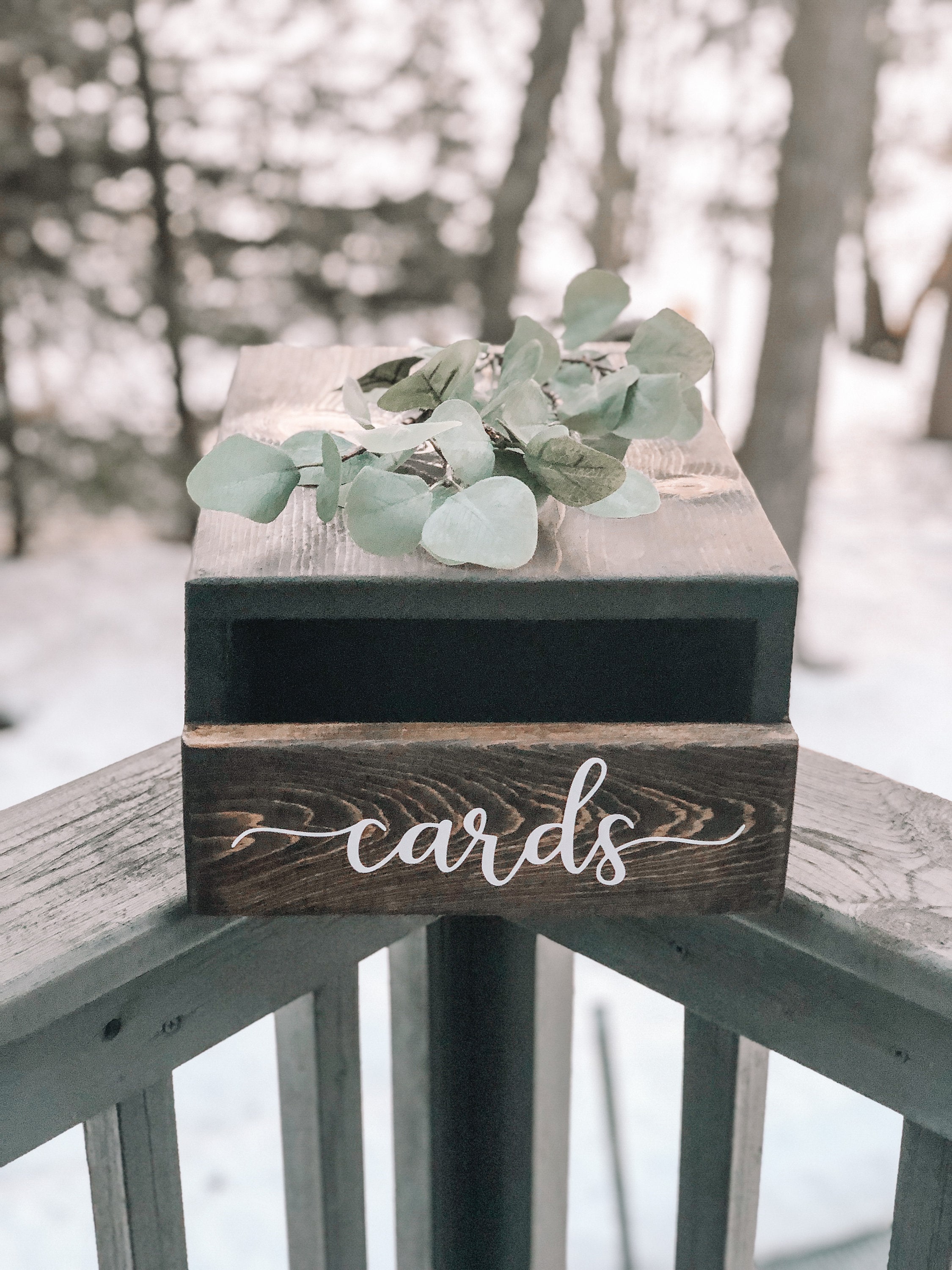 Wooden Card Box Custom Rustic Wedding Box Wooden Card Box - Etsy