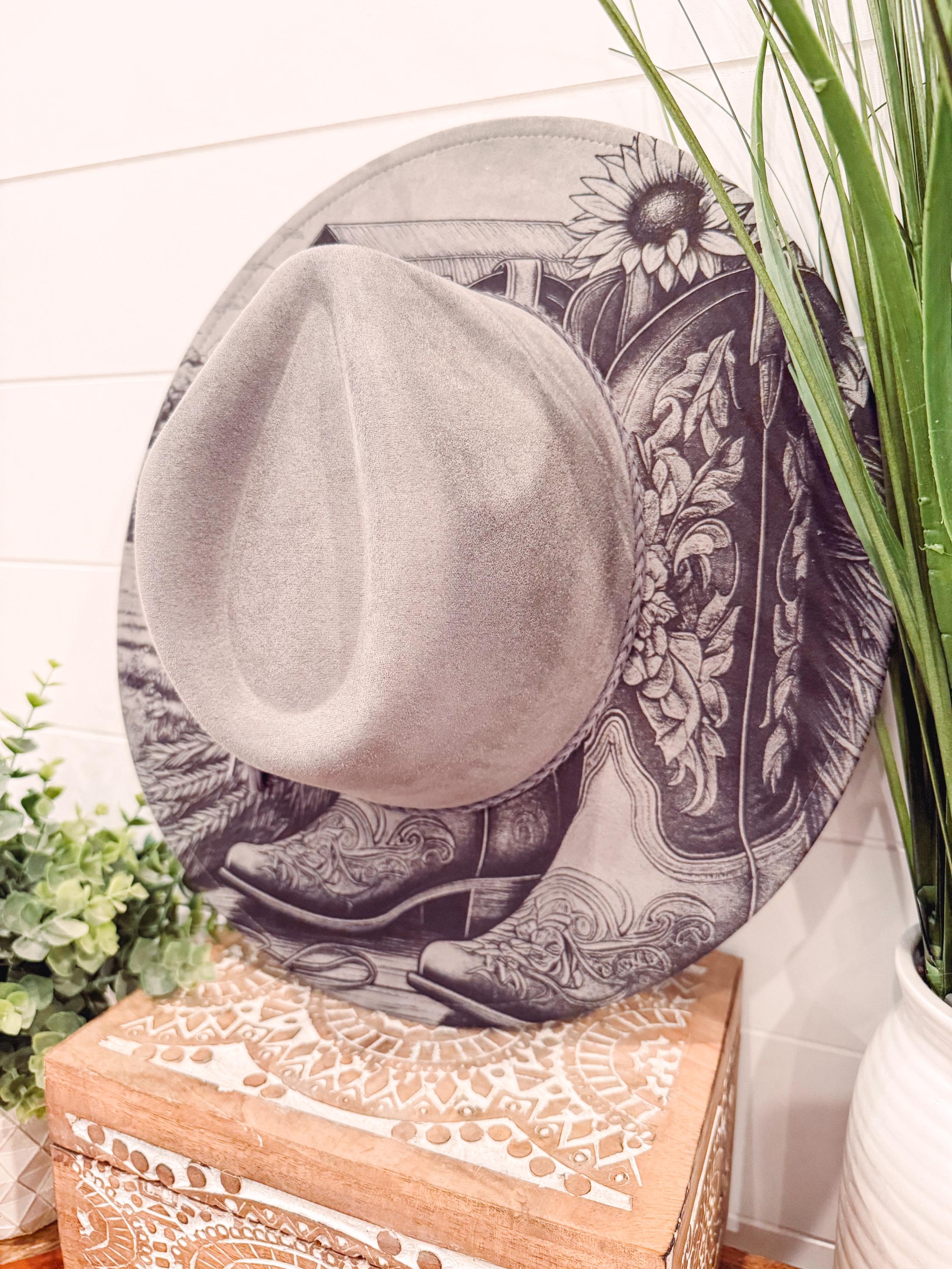 Cowgirl Burned Hat, Burned Cowboy Hat, Floral Burned Hat, Engraved Barn ...