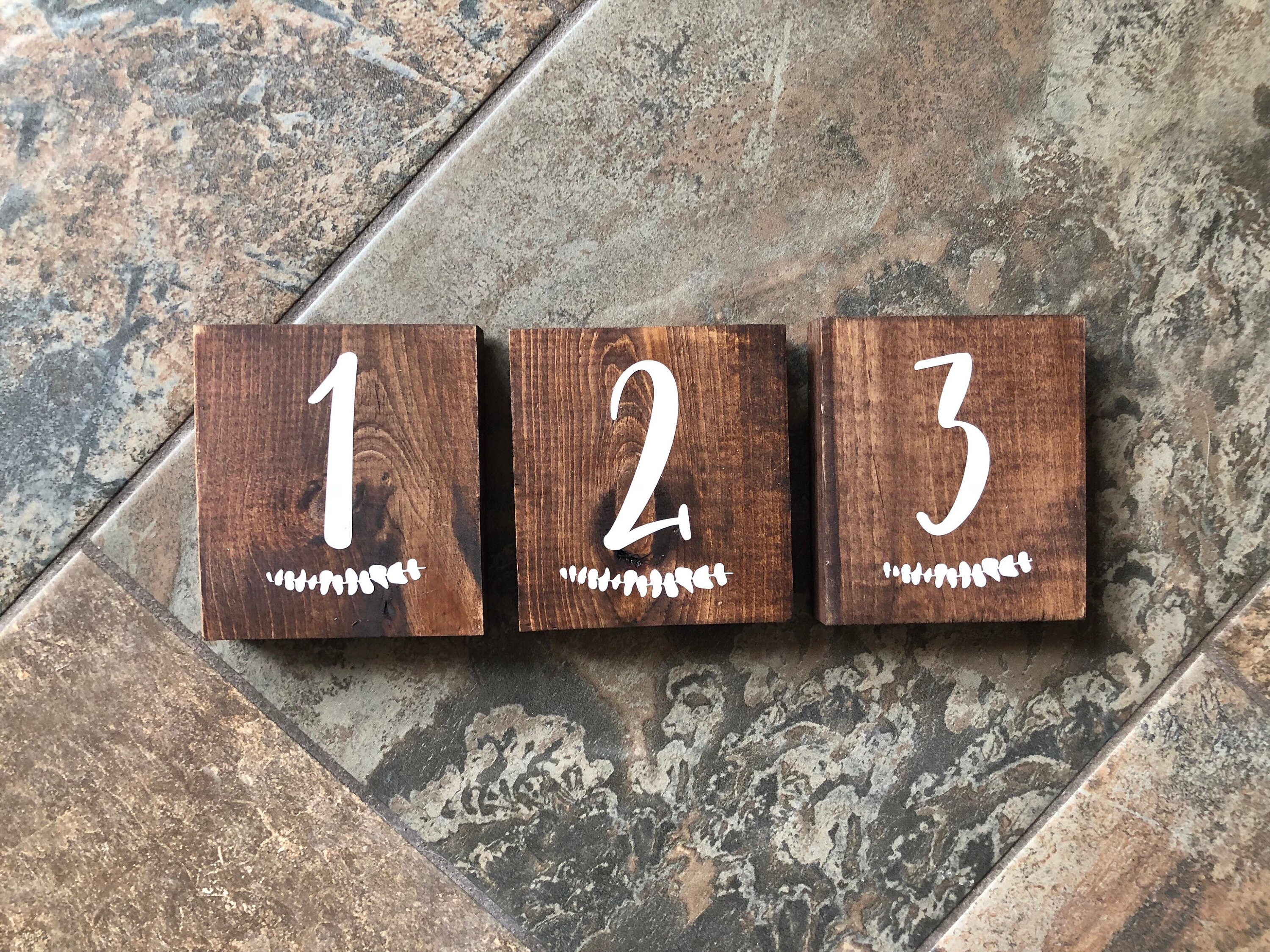 Eucalyptus Wooden Table Numbers Wedding Decor Table Numbers | Etsy