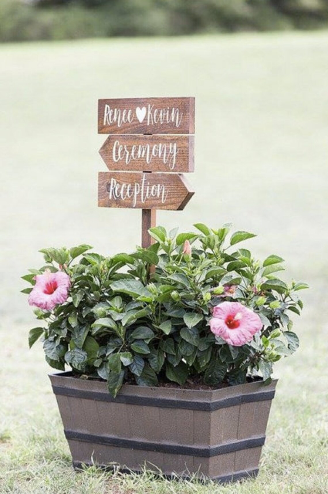 Directional Wedding Signs Wedding Arrow Sign Receptions | Etsy