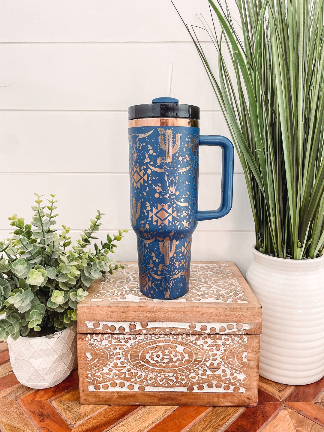 40oz Paint Splatter Western Engraved Tumbler Stainless Steel - Etsy