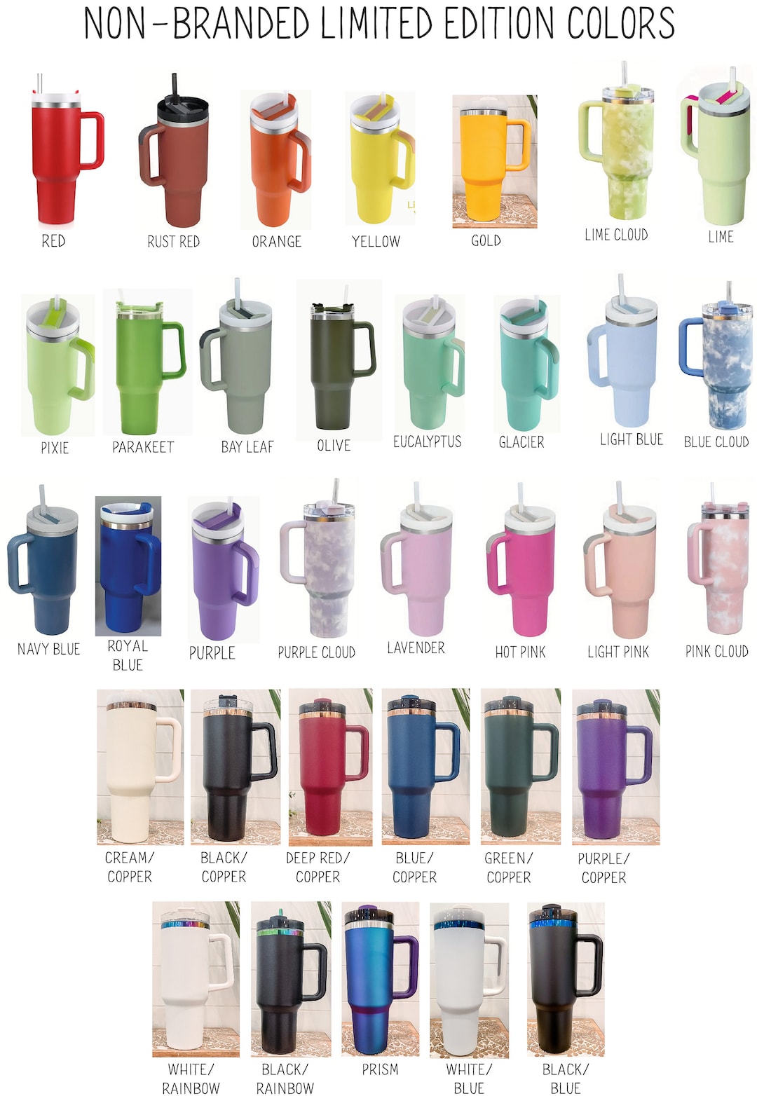 Non Branded Limited Edition Colors - This Must Be Purchased With One of ...