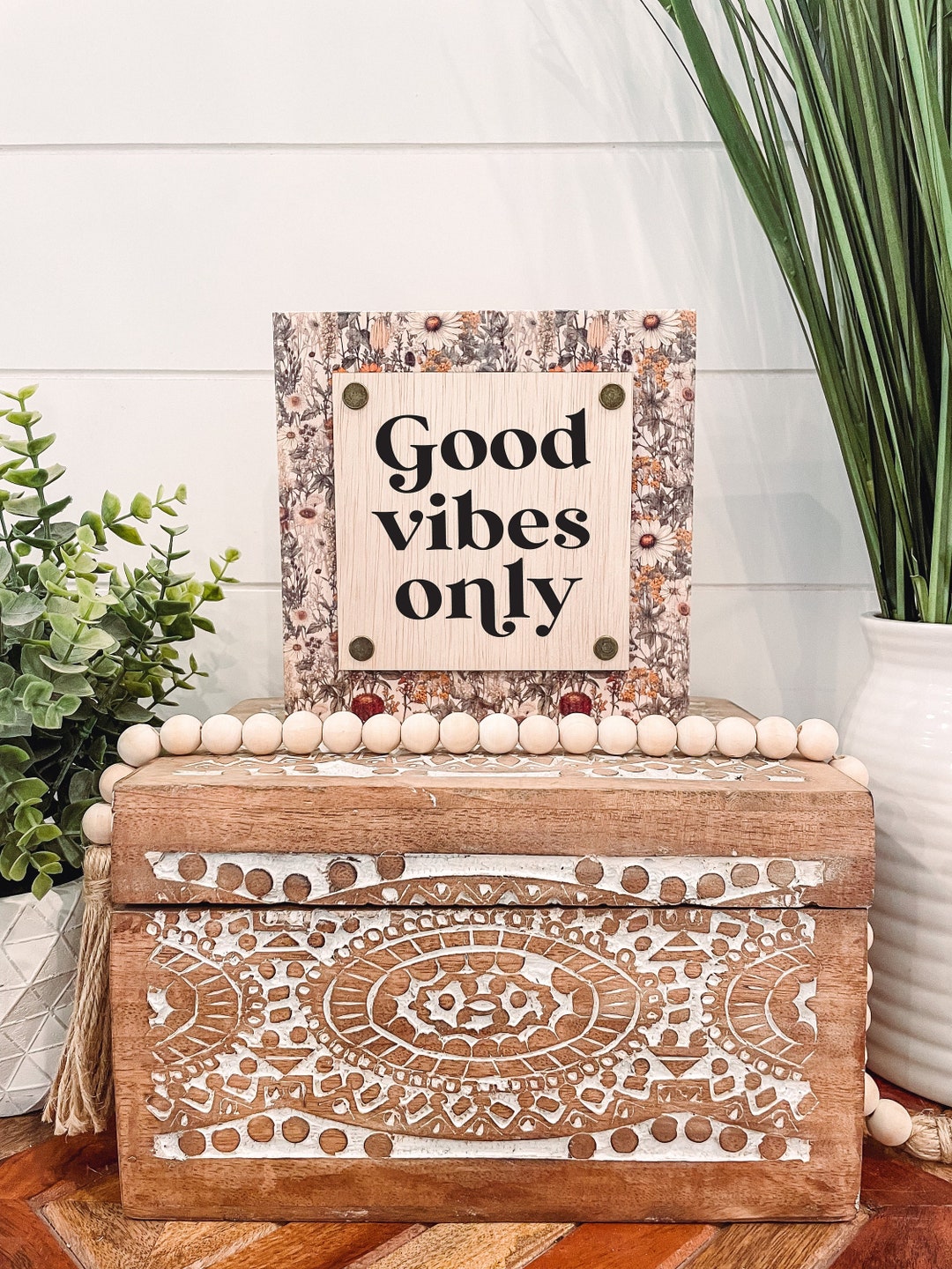 Good Vibes Only Wooden Sign, Unique Wall Decor, Good Vibes Sign ...