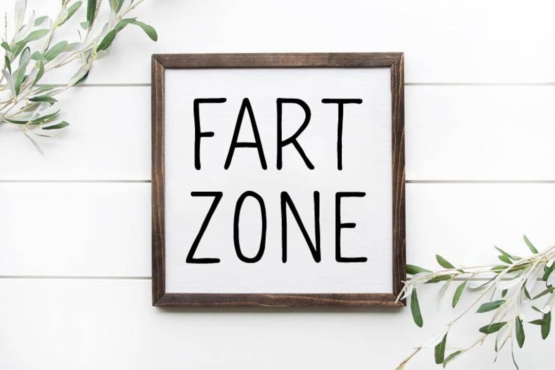 Fart Zone Wooden Framed Sign, Bathroom Wooden Sign, Bathroom Decor ...