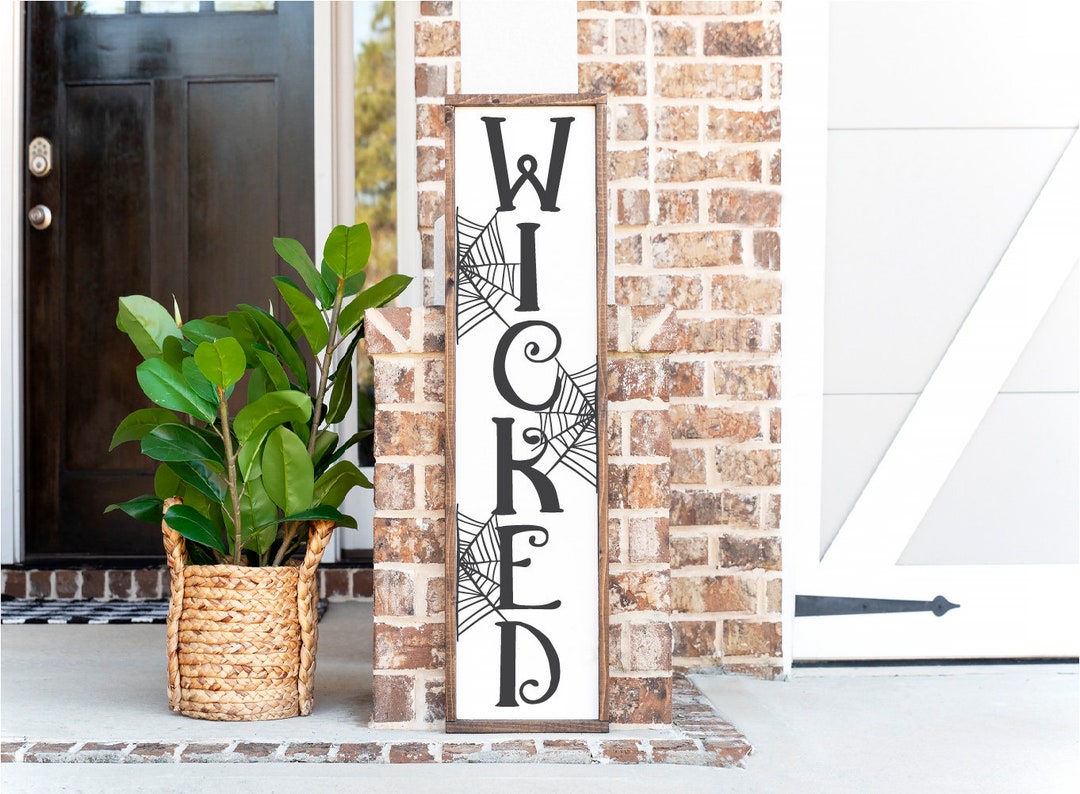 Wicked Fall Framed Sign, Fall Porch Sign, Halloween Decor, Fall Sign ...