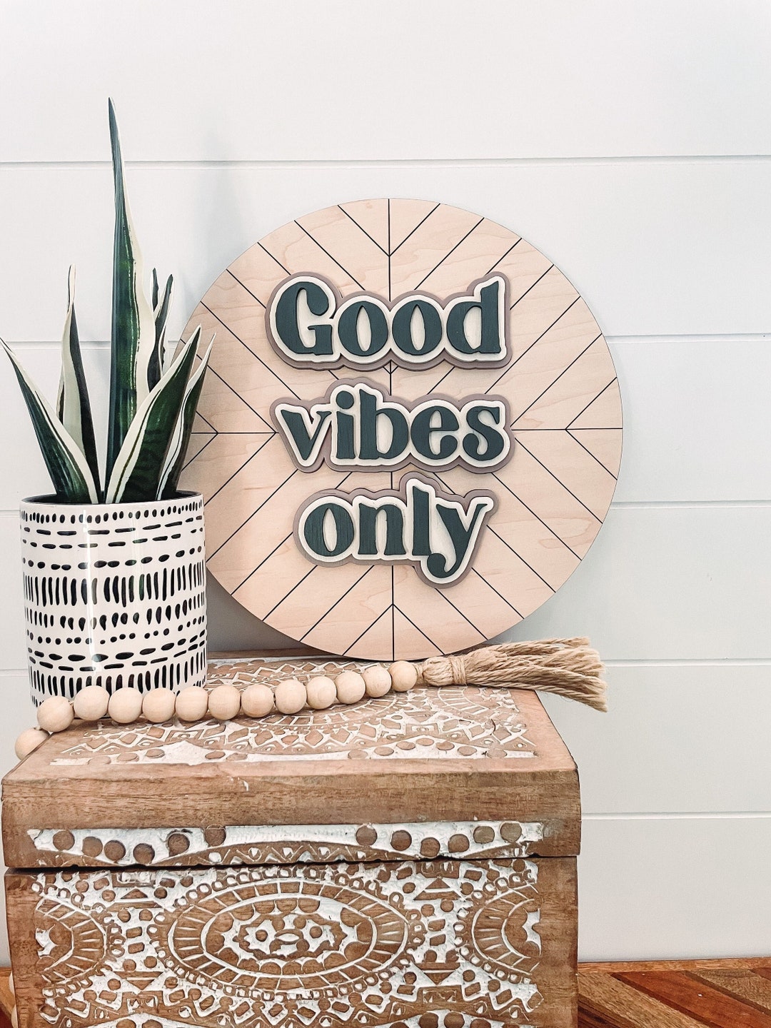 3D Good Vibes Only Sign, Laser Cut Nursery Sign, Good Vibes Only Baby ...