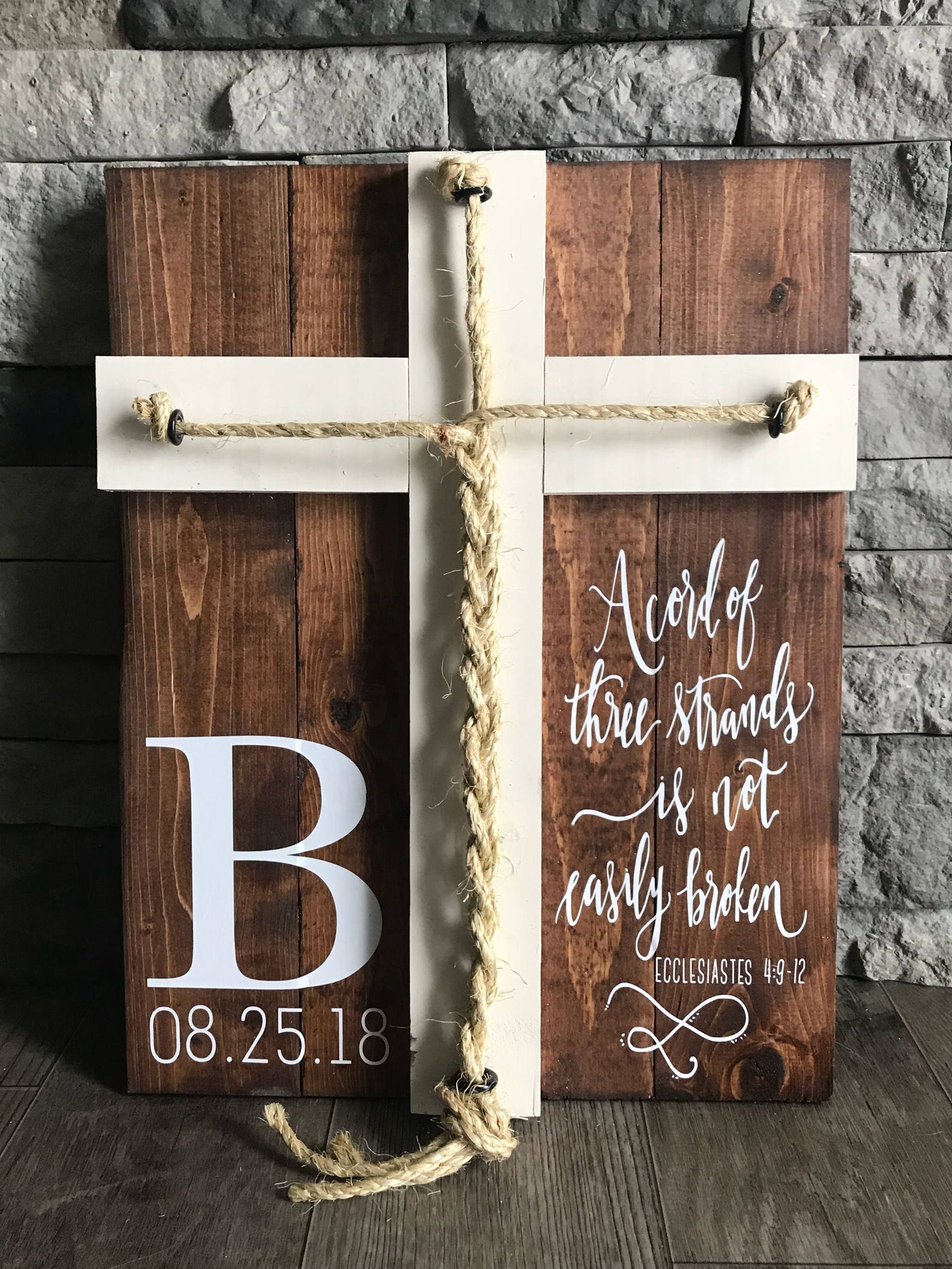 A Cord of Three Strands Sign A Cord of 3 Strands - Etsy