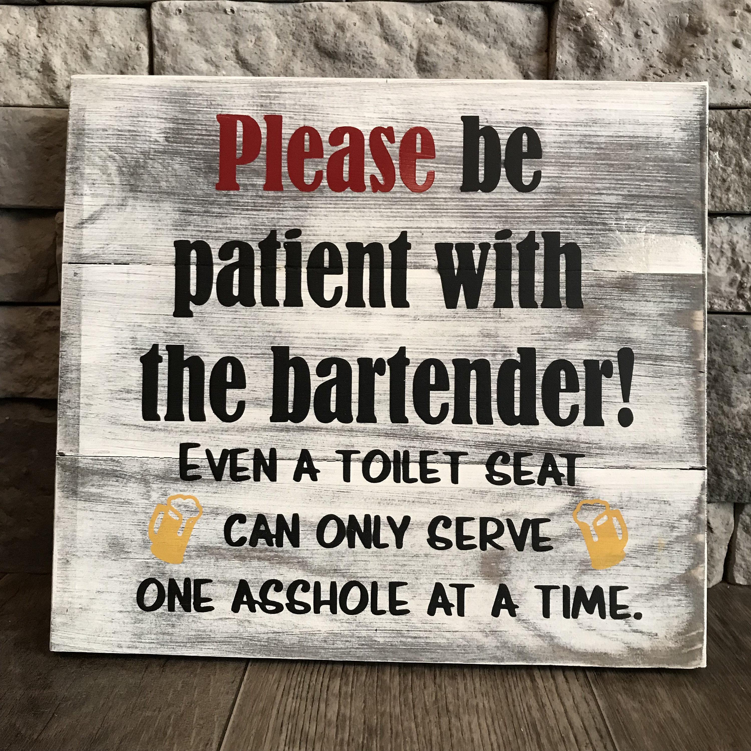 Please Be Patient With the Bartender Sign Bar Sign Funny Bar - Etsy