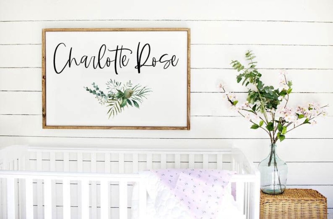 Baby Name Wood Sign, Birth Announcement Sign, Baby Wooden Sign, Birth ...