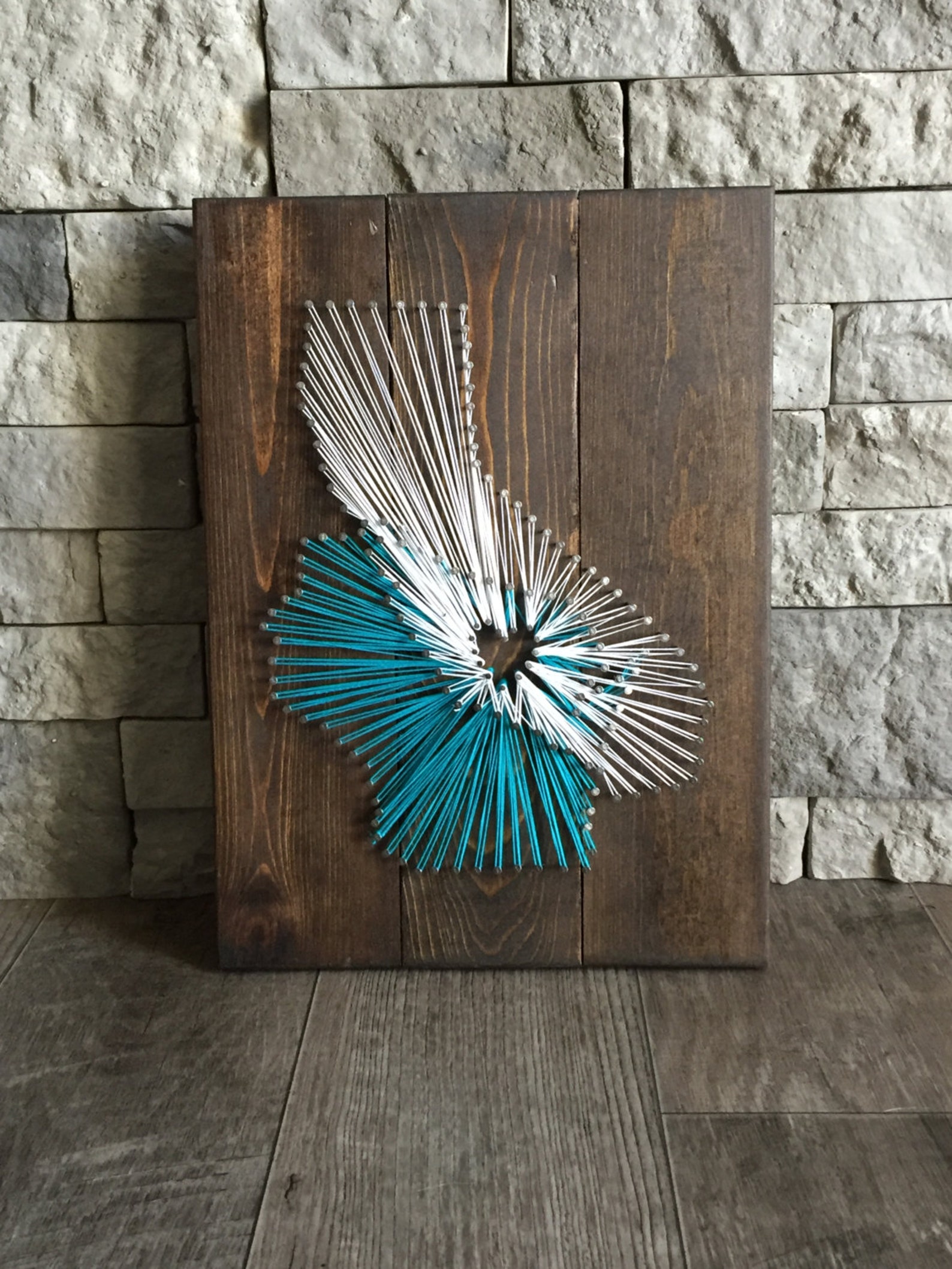 String Art Two State Wooden Sign String Art Sign Christmas - Etsy