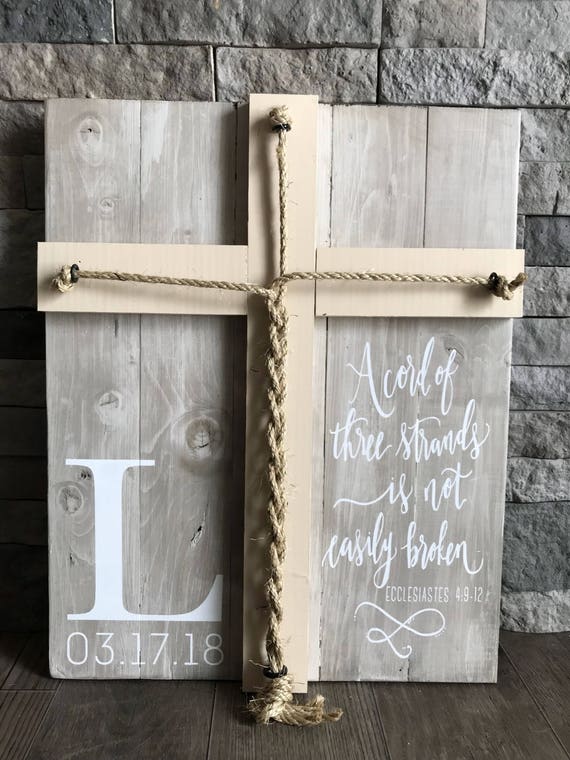 A Cord of Three Strands Sign A Cord of 3 Strands | Etsy