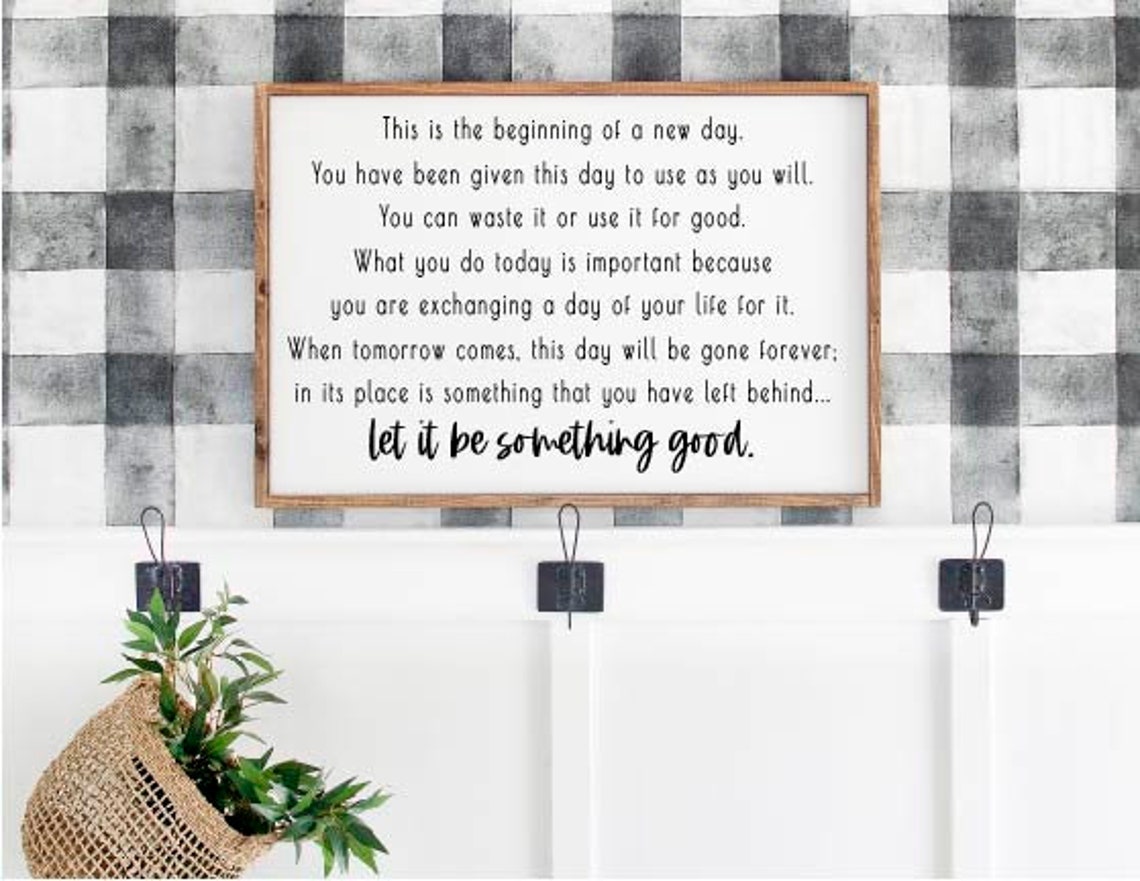 This is the Beginning of a New Day Farmhouse Wooden Sign, Wooden Home ...