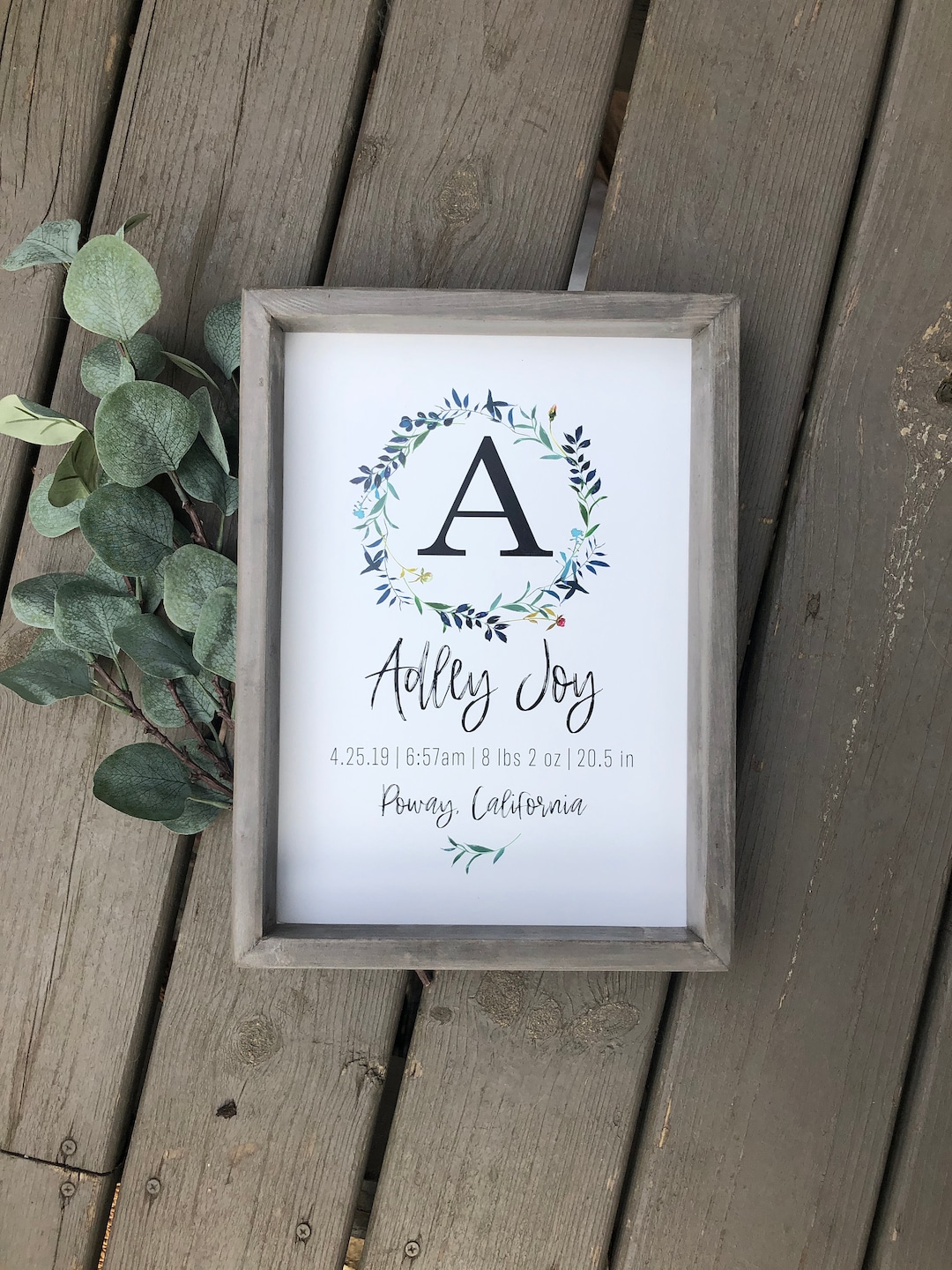 Birth Stats Wood Sign, Birth Announcement Sign, Baby Wooden Sign, Birth ...