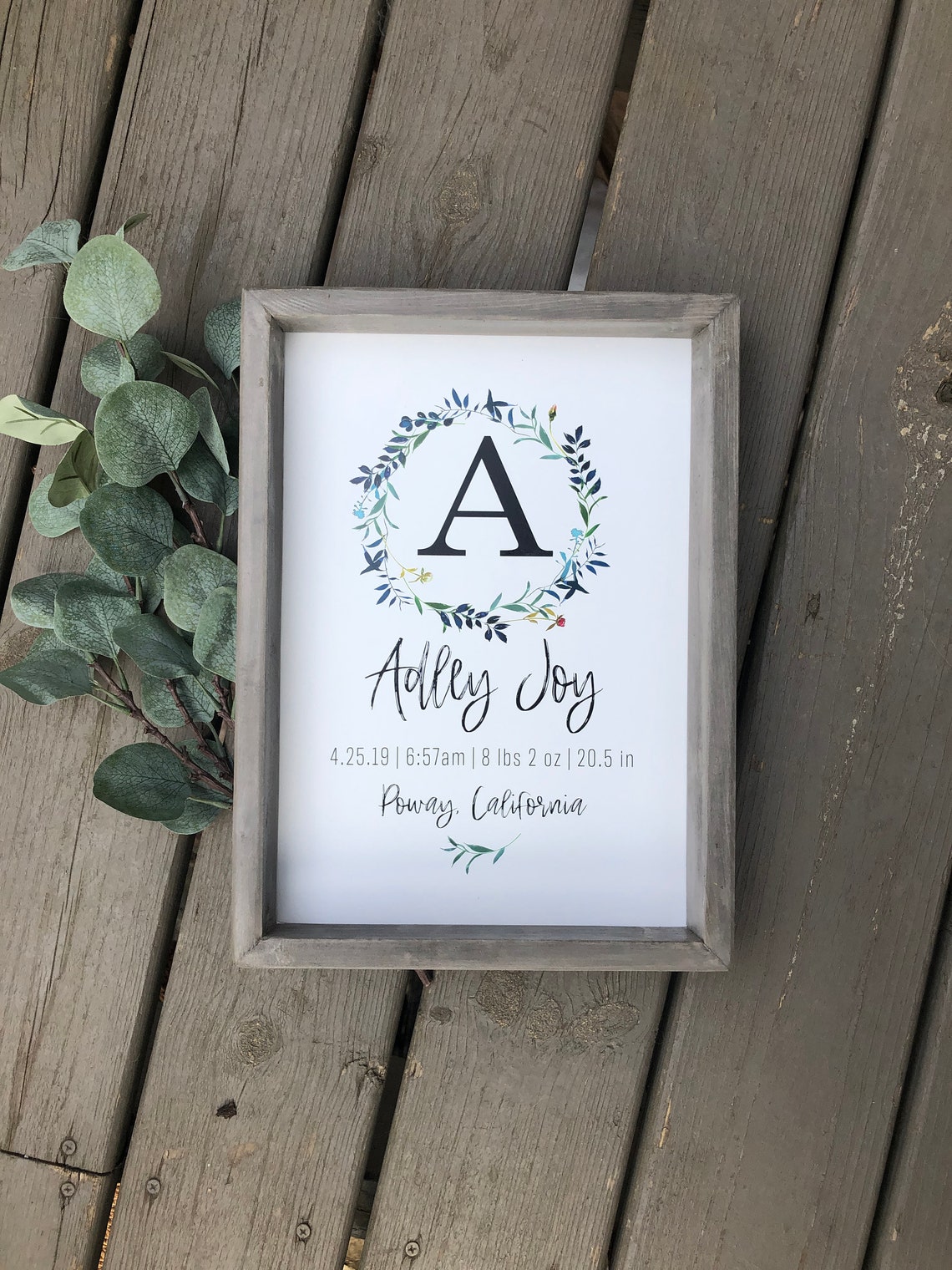 Birth Stats Wood Sign, Birth Announcement Sign, Baby Wooden Sign, Birth ...