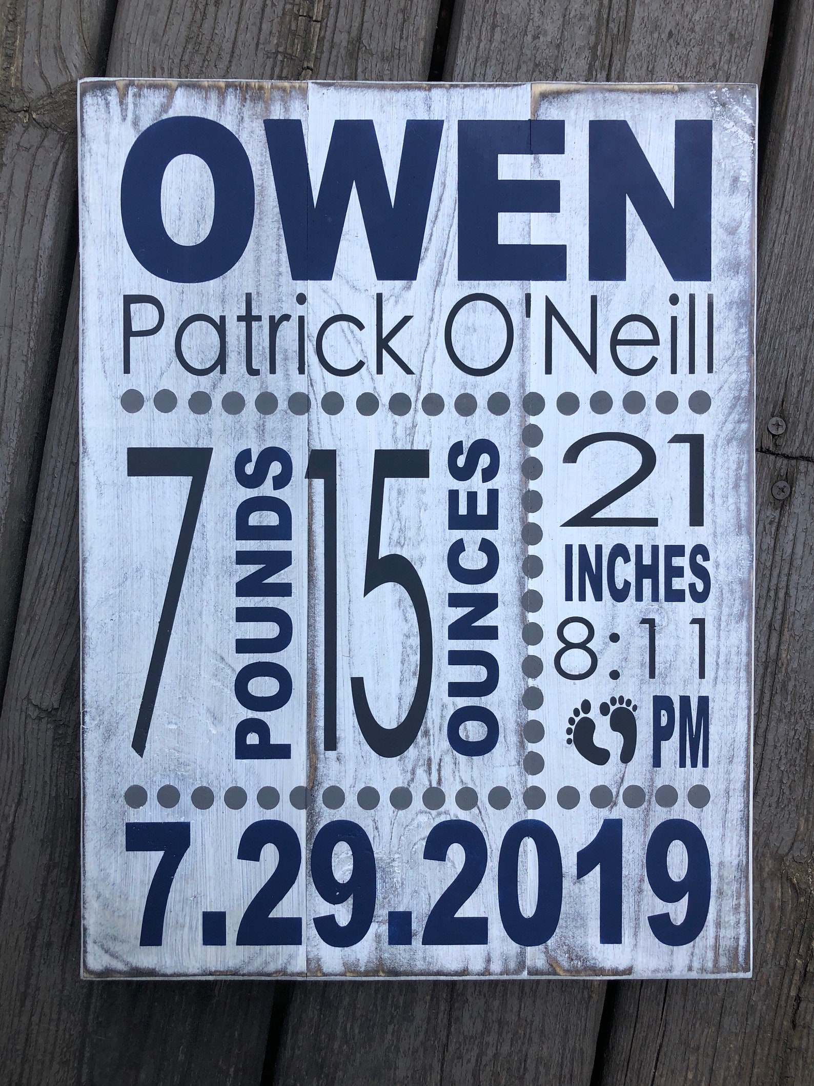 Birth Stats Wood Sign, Birth Announcement Sign, Baby Wooden Sign, Birth ...