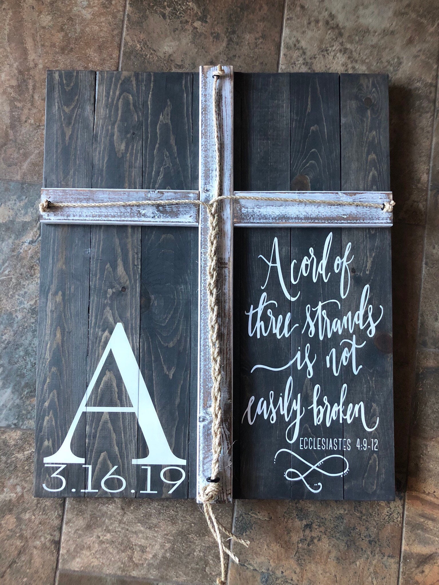 A Cord of Three Strands Sign A Cord of 3 Strands - Etsy