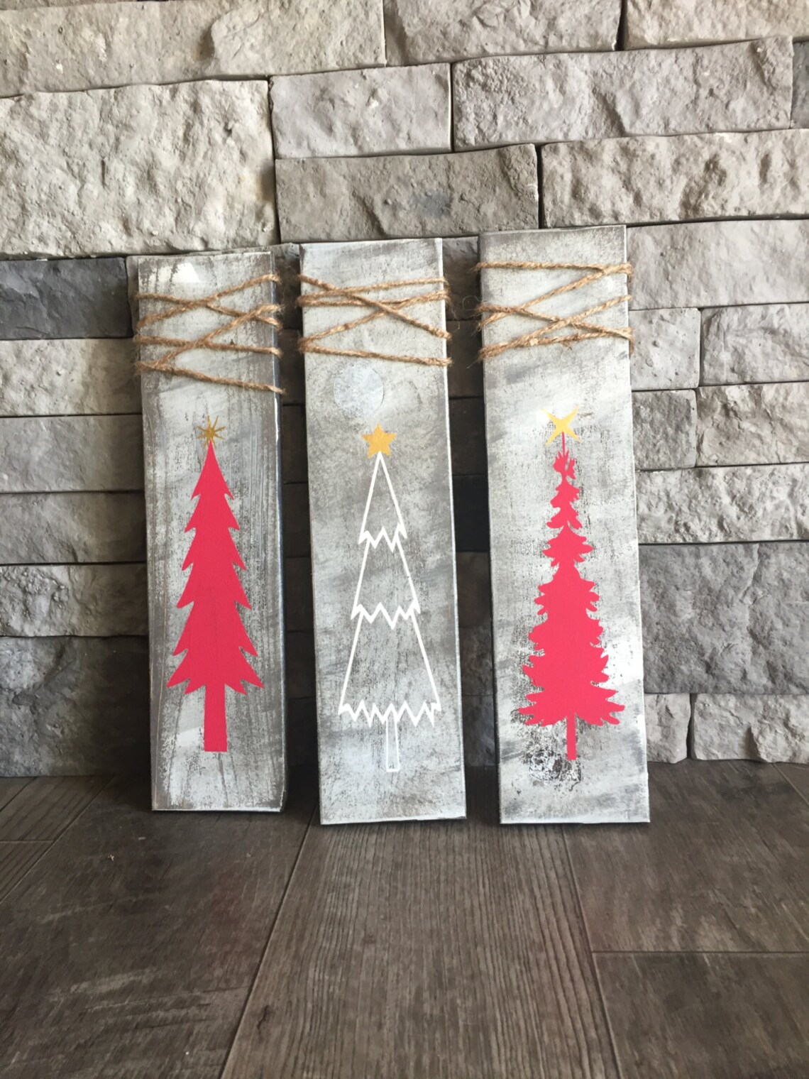 Christmas Tree Signs set of 3 - Etsy