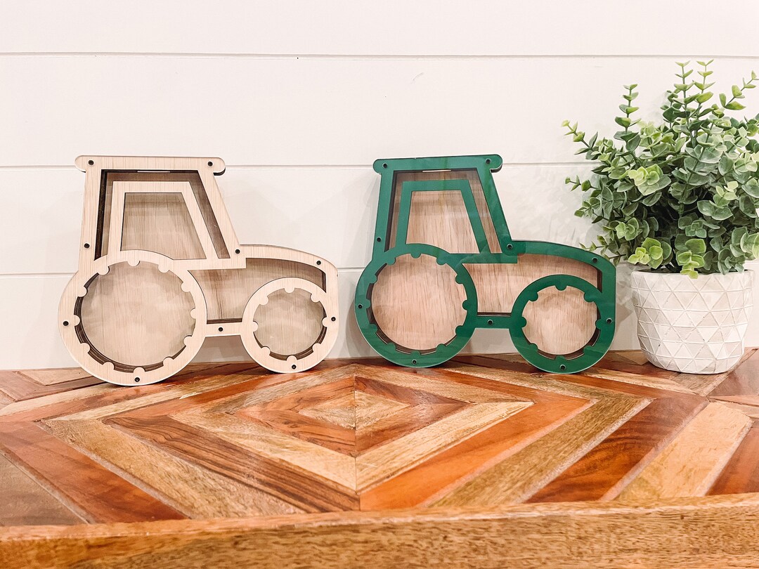 Tractor Piggy Bank, Tractor Coin Bank, Farm Theme Gift, Farm Themed ...
