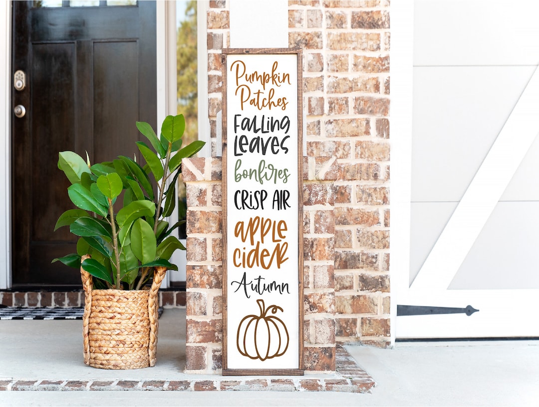 Pumpkin Patch Fall Framed Sign, Fall Porch Sign, Halloween Decor, Fall ...