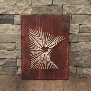 String Art State Wooden Sign, State Nail Art, State Nail Sign, State ...