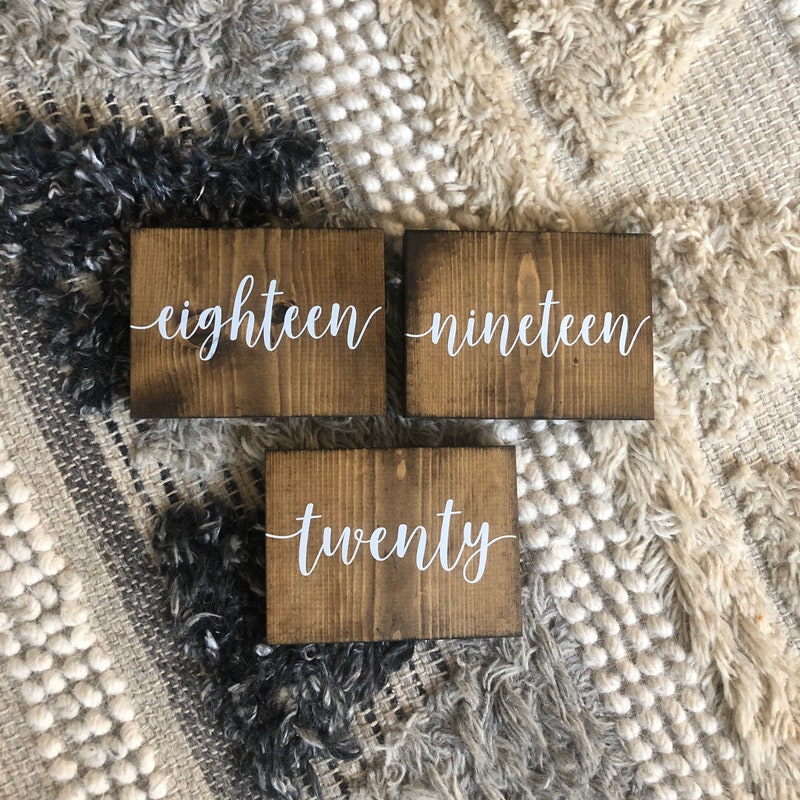 Rustic Table Numbers - Etsy