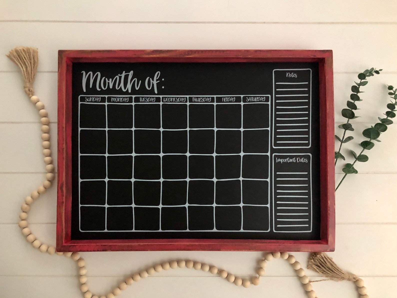 Chalkboard Calendar Sign Office Calendar Sign Chalkboard | Etsy