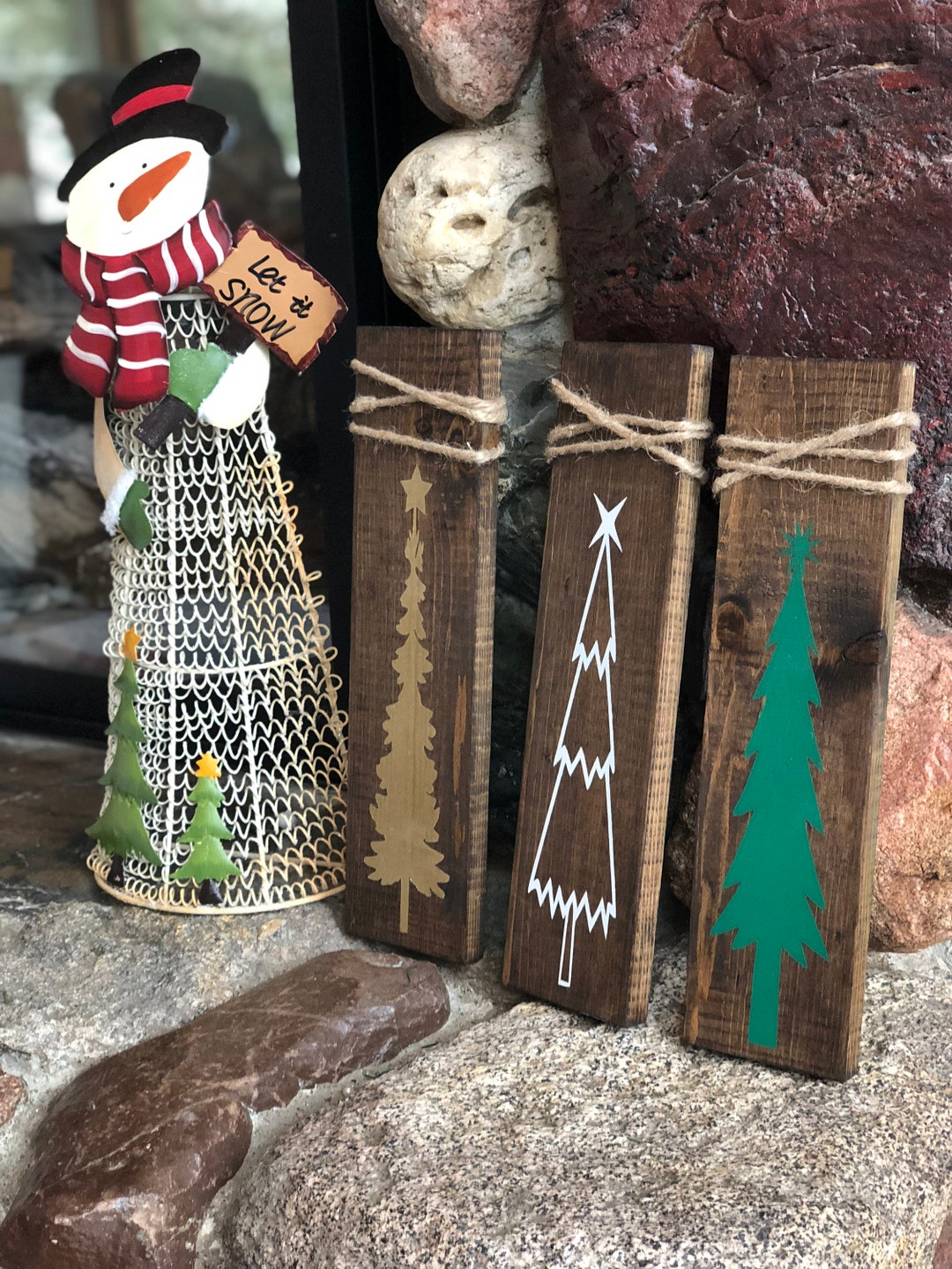 Christmas Tree Signs set of 3 - Etsy