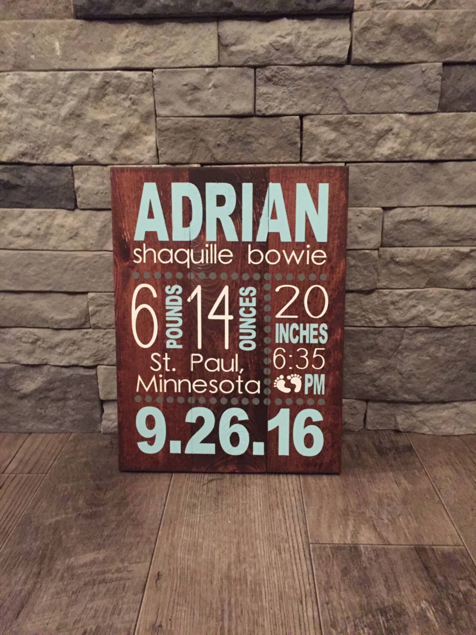 Birth Stats Wood Sign Birth Announcement Sign Baby Wooden | Etsy