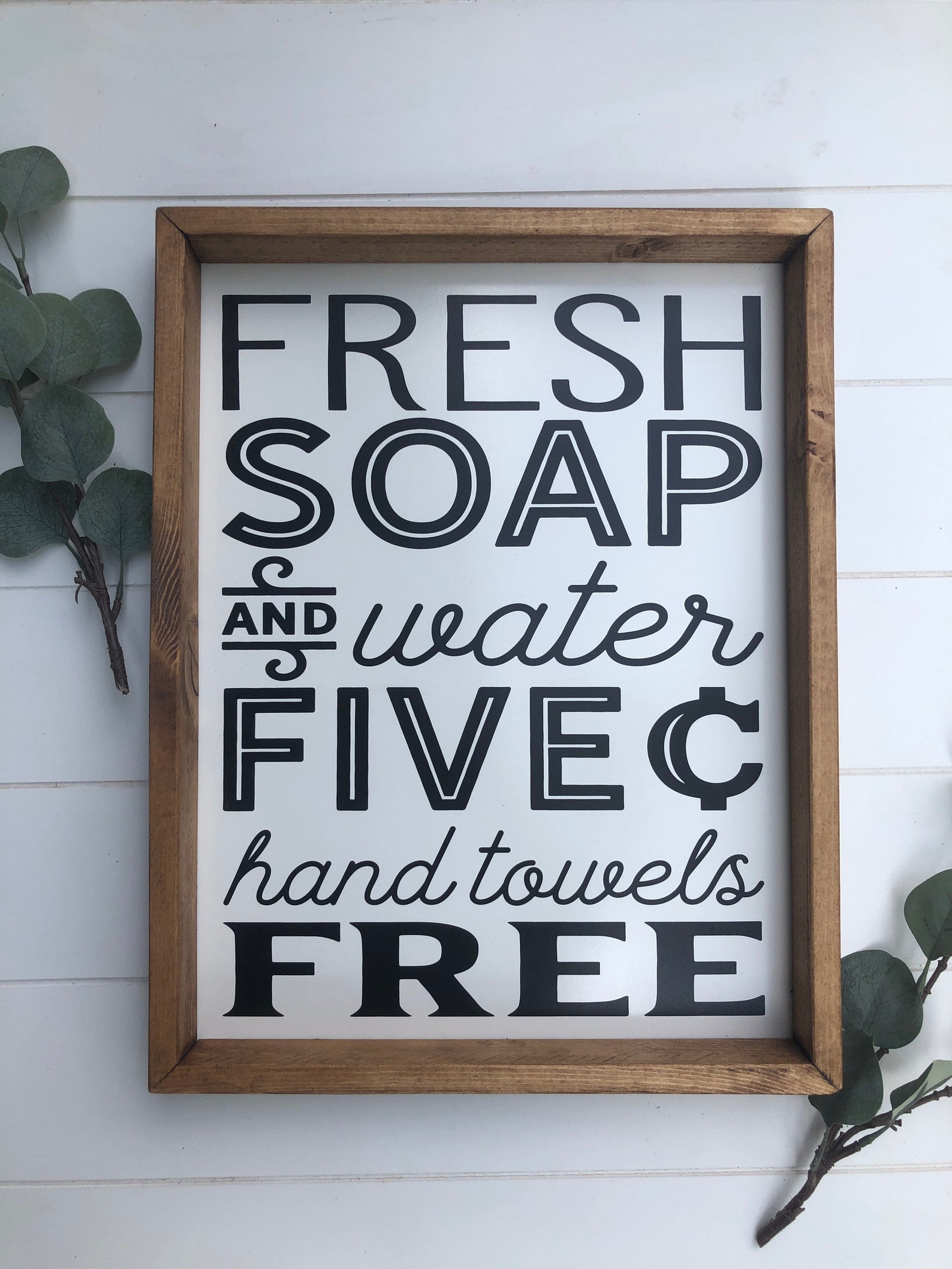 Fresh Soap Wooden Sign Bathroom Decor Rustic Farmhouse | Etsy