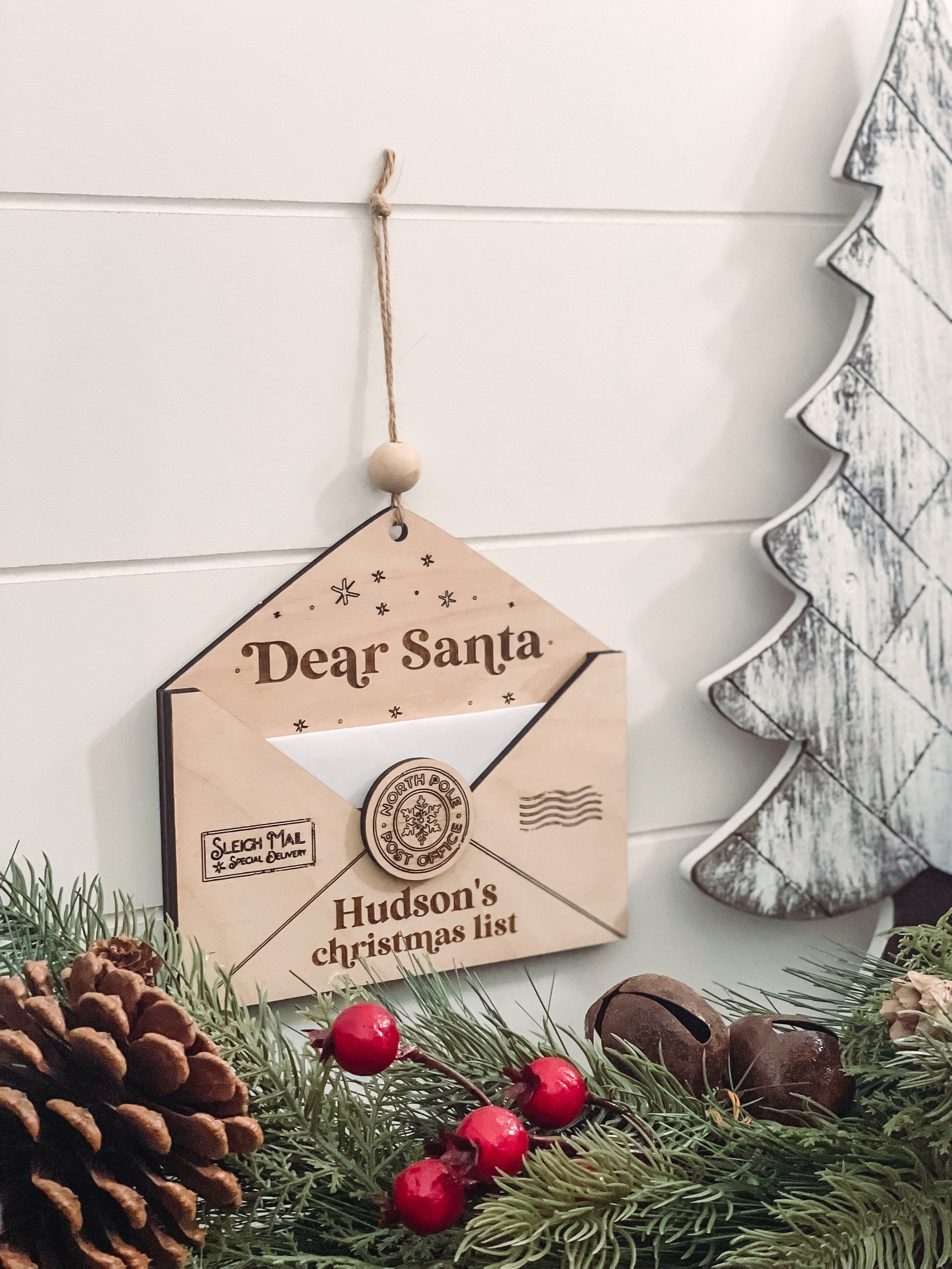 Letter to Santa Envelope Ornament, Children's Christmas Ornament ...