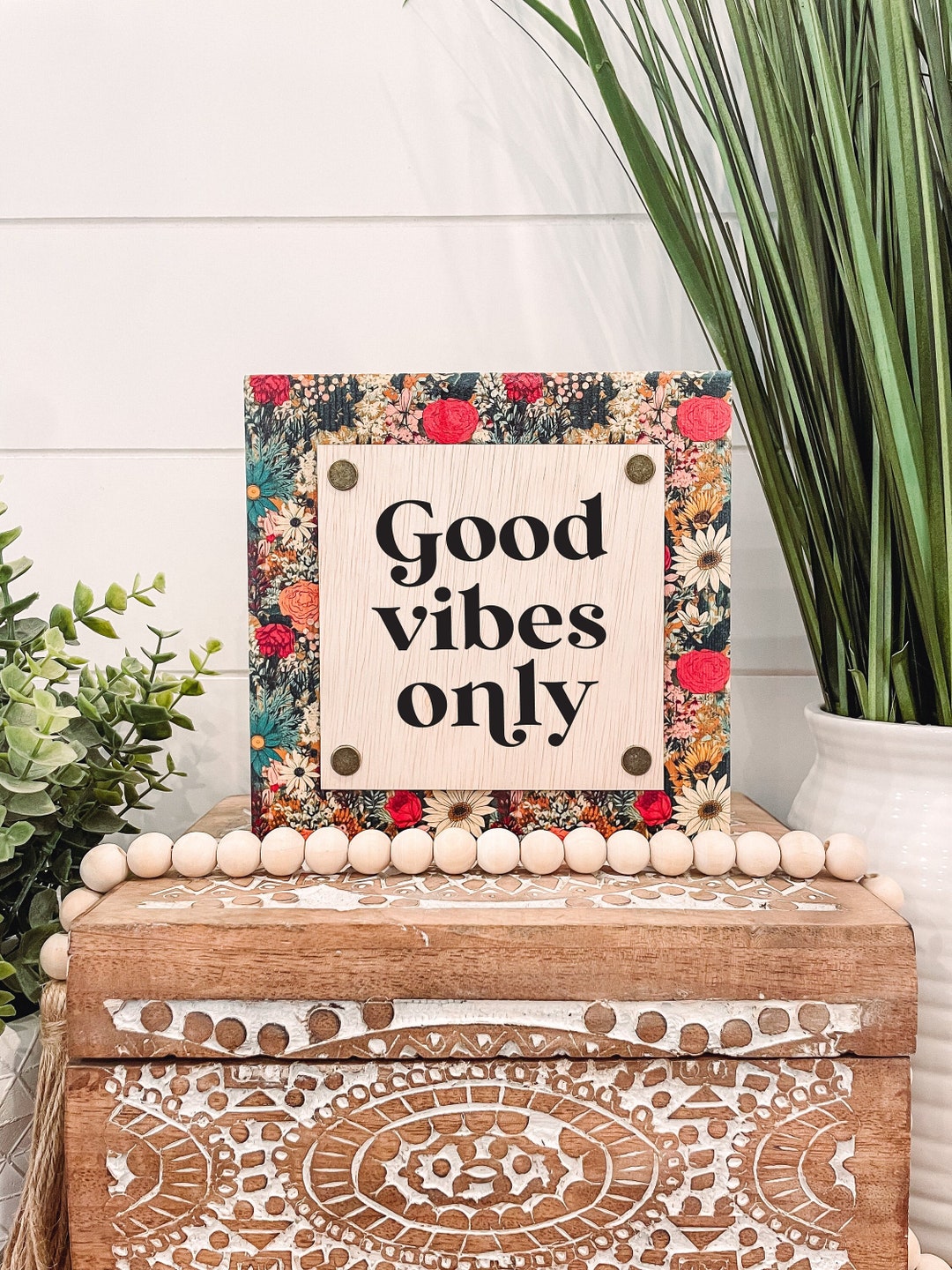 Good Vibes Only Wooden Sign, Unique Wall Decor, Good Vibes Sign ...