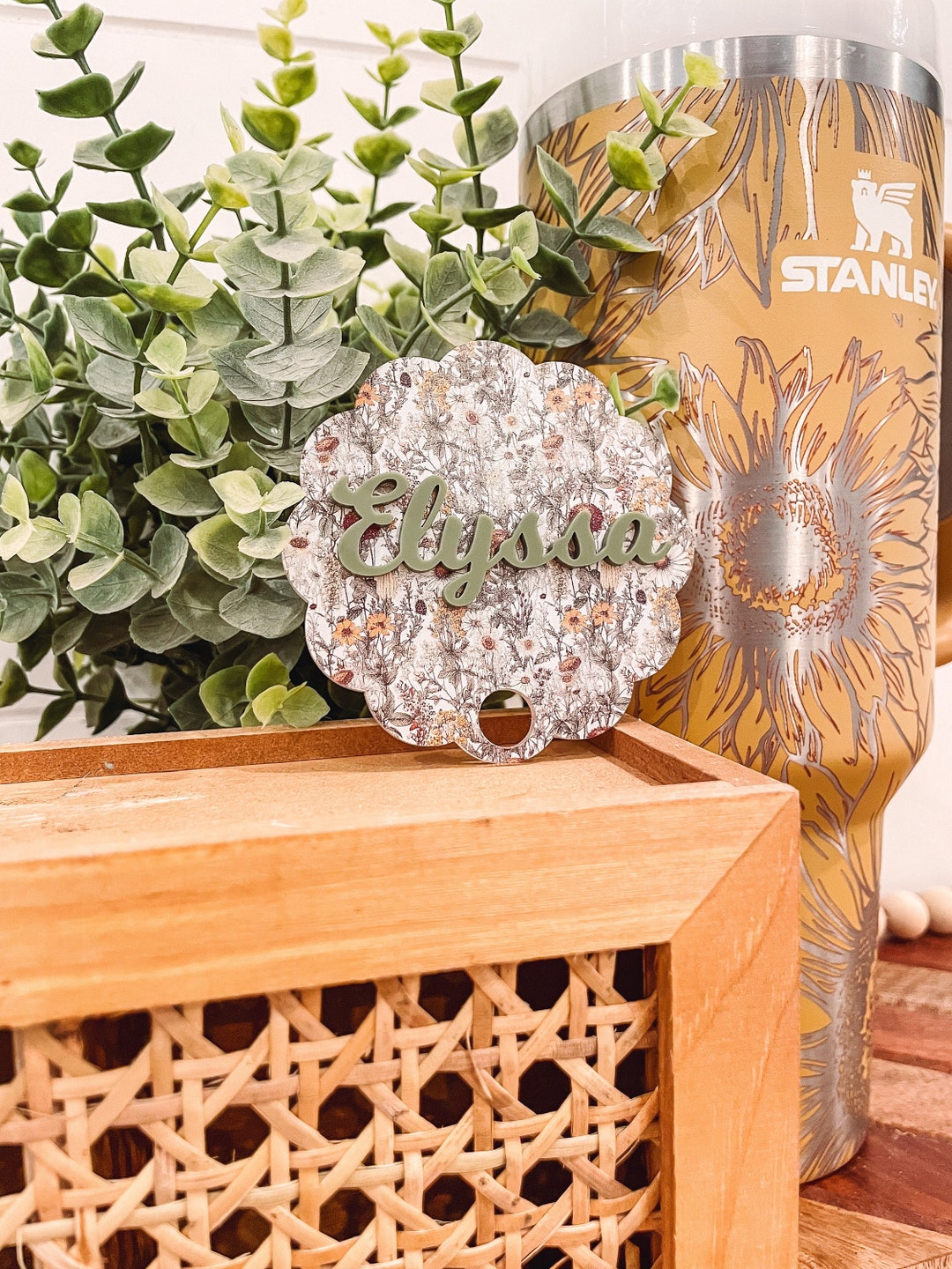 Flower Stanley Topper, Floral Tumbler Topper, Wildflower Stanley Topper ...