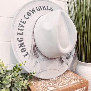 Barrel Racing Hat, Long Live Cowgirls Hat, Horse Burned Cowboy Hat ...