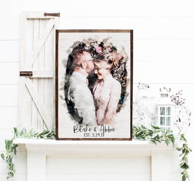 Custom Watercolor Portrait Sign, Wedding Portrait Sign, Watercolor ...