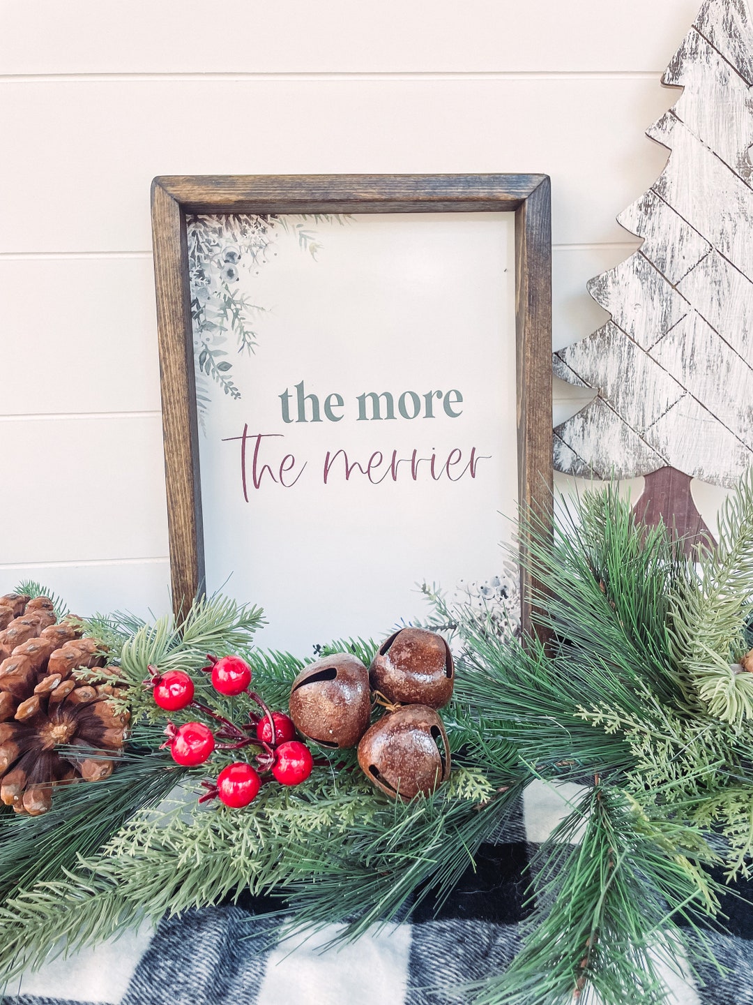 The More the Merrier Wooden Sign, Countdown to Christmas Sign ...