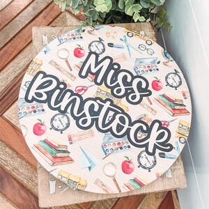 Teacher Name Sign, Teacher Appreciation Gift, Teacher Gift End of ...