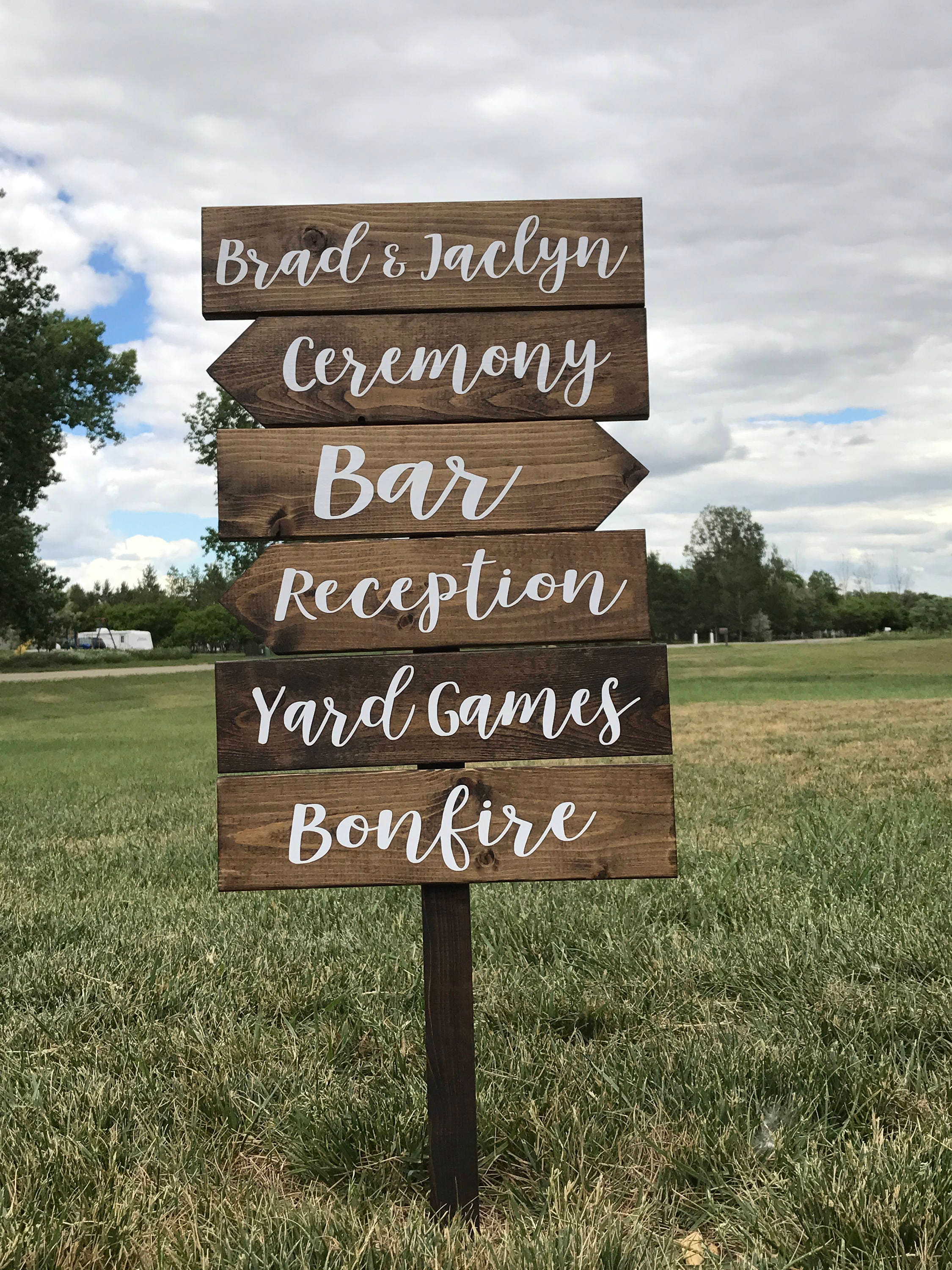 Directional Wedding Signs Wedding Arrow Sign Receptions - Etsy