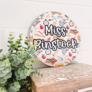 Teacher Name Sign, Teacher Appreciation Gift, Teacher Gift End of ...