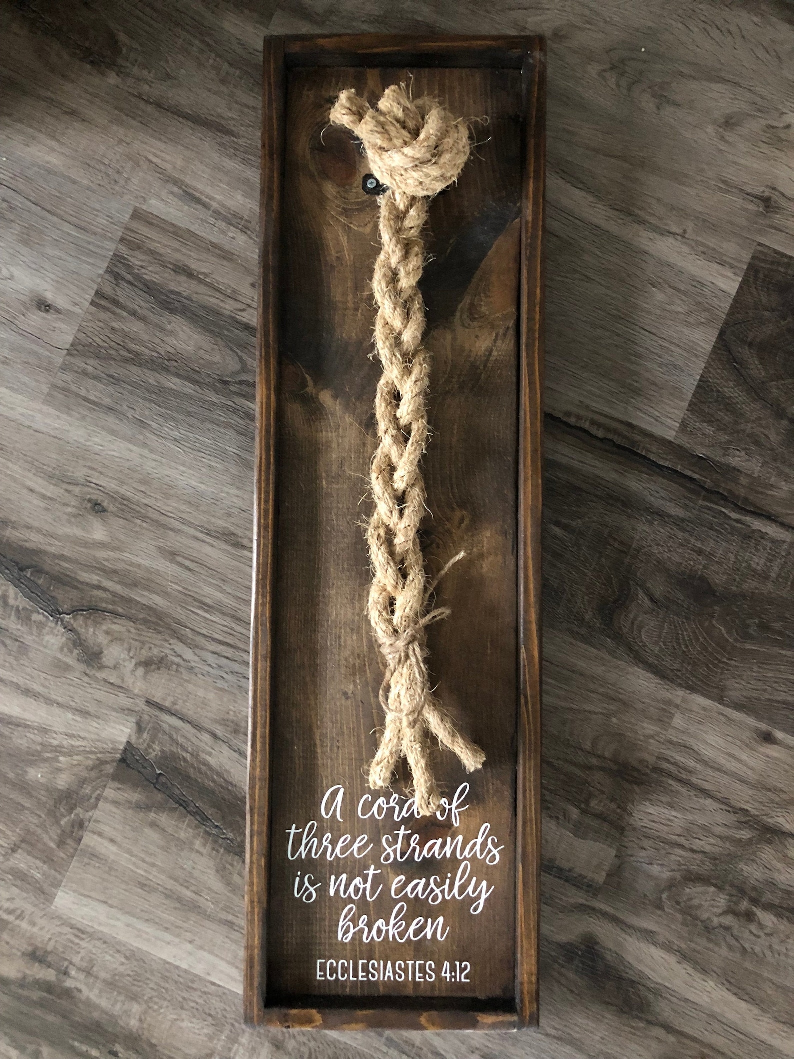 A Cord of Three Strands Sign A Cord of 3 Strands - Etsy