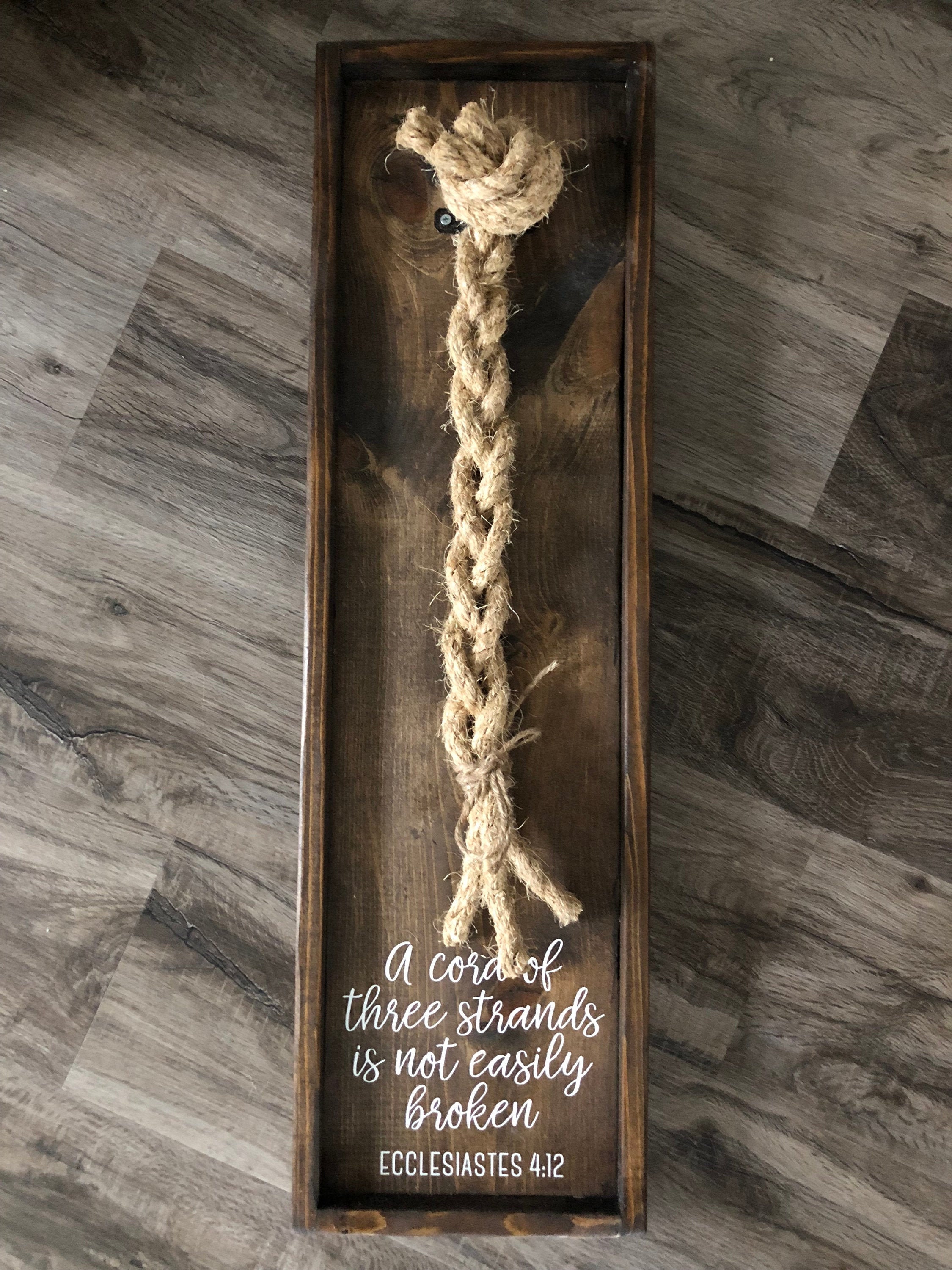 A Cord of Three Strands Sign A Cord of 3 Strands - Etsy