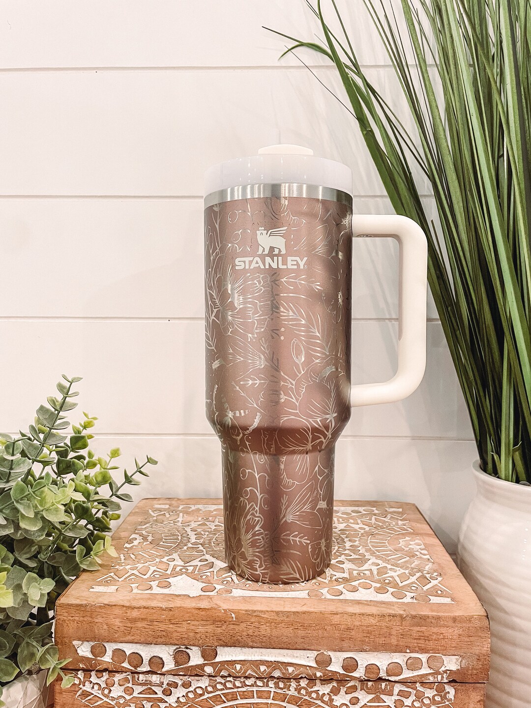 Floral Stanley Quencher 40oz Stanley Mug Engraved Tumbler - Etsy UK