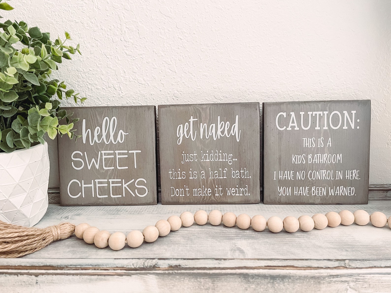 Mini Bathroom Sign, Small Bathroom Sign, Funny Bathroom Sign, Bathroom ...