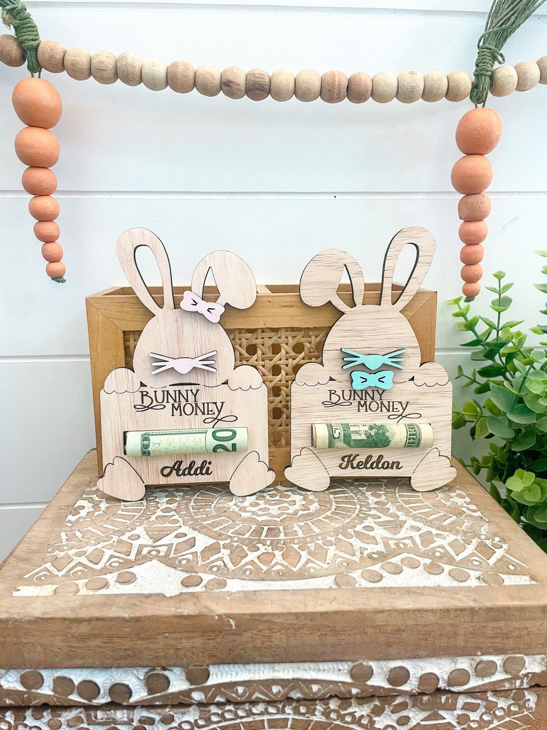Easter Bunny Money Holder, Bunny Money Holder, Easter Basket, Easter ...