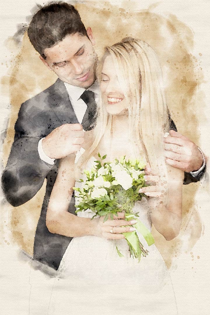 Custom Watercolor Portrait Sign Wedding Portrait Sign - Etsy