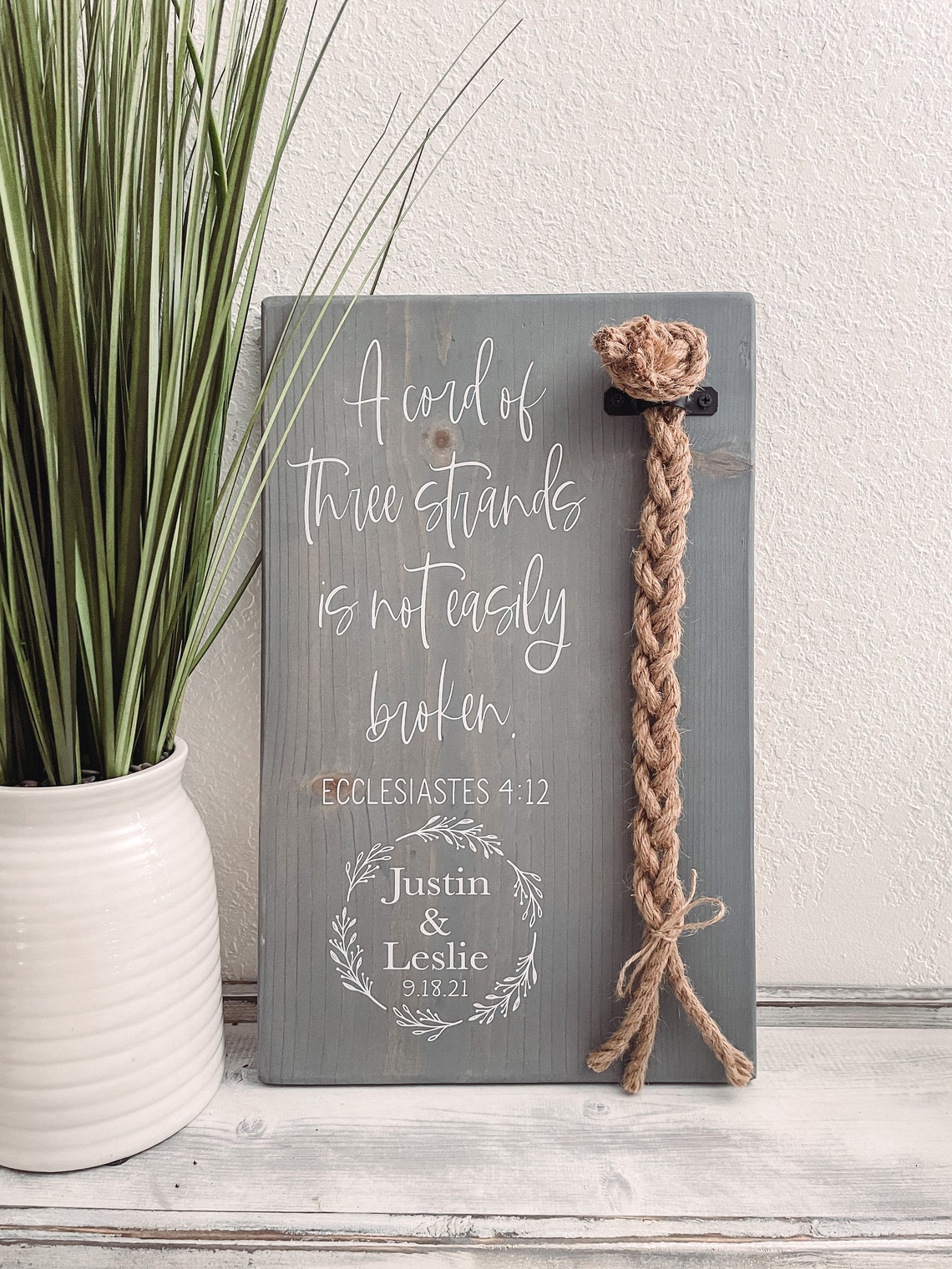A Cord of Three Strands Sign A Cord of 3 Strands - Etsy