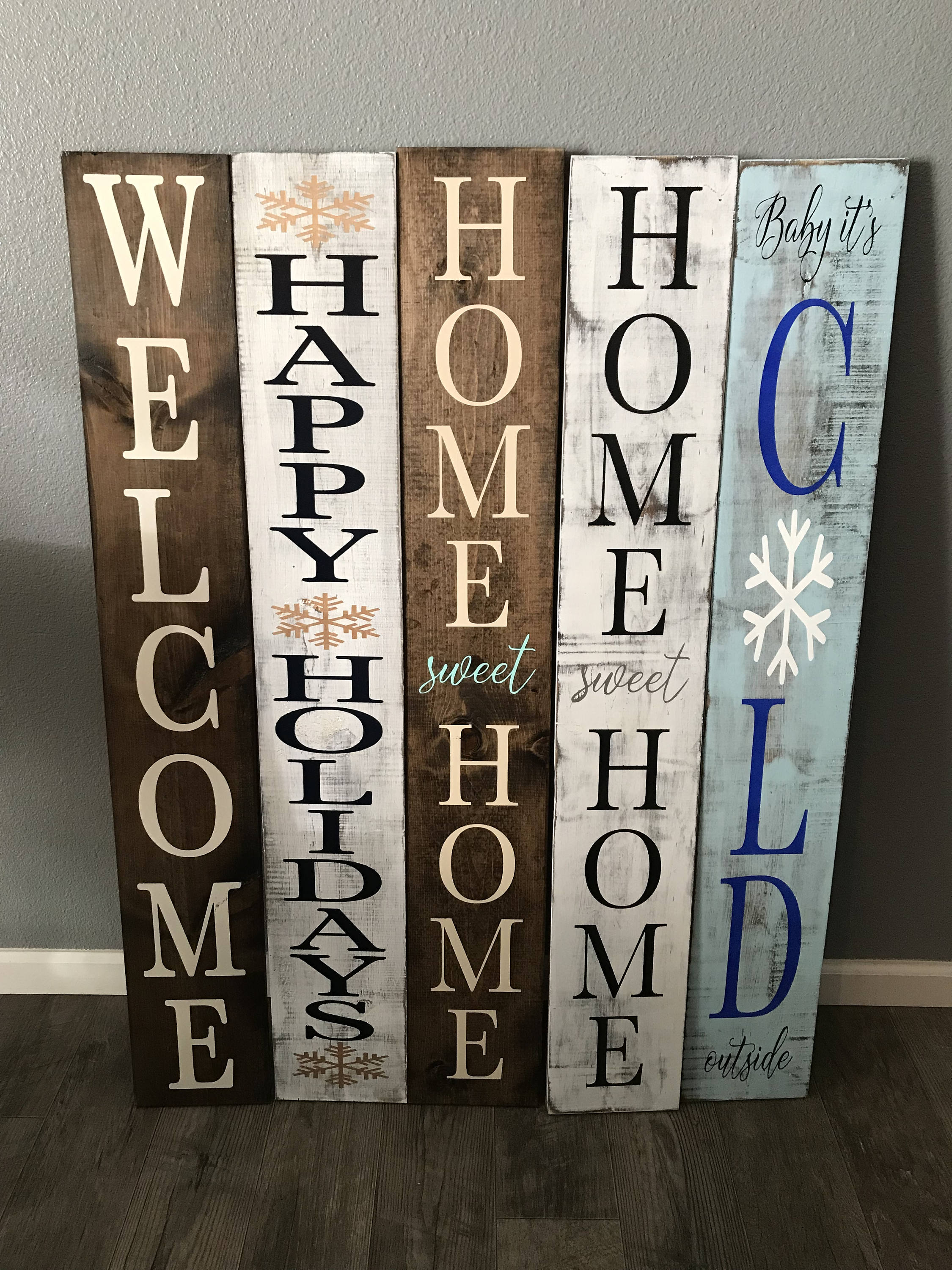 Porch Sign Welcome Sign Holiday Sign Christmas Sign Let it | Etsy