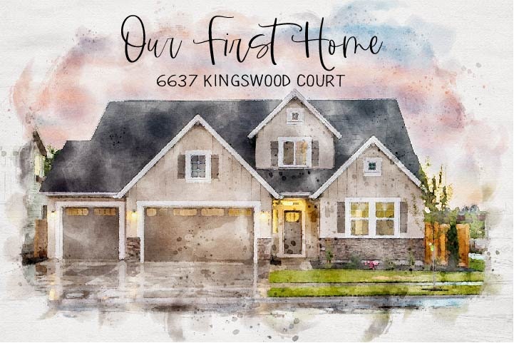 Custom Home Portrait Sign Watercolor Home Sign Watercolor - Etsy
